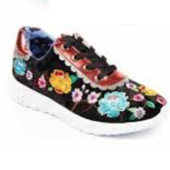 Irregular Choice | Shoes | Irregular Choice Trainers Black Velvet ...